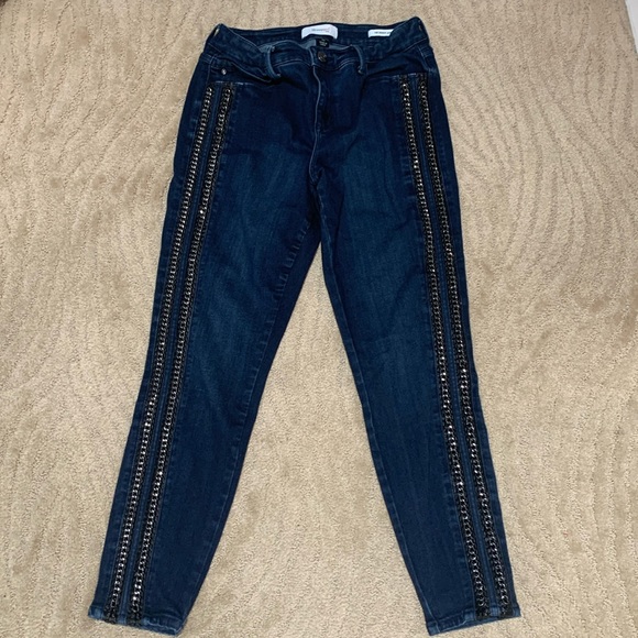 Skinnygirl | Jeans | Skinny Girl Jeans Lined With Chain Detail | Poshmark
